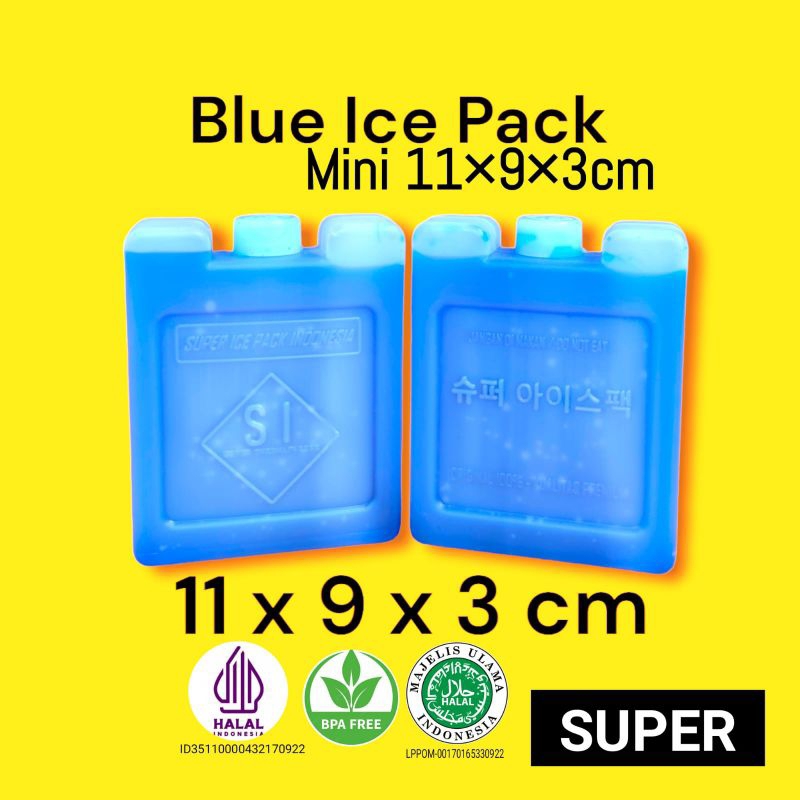 Jual ice pack gel mini 11x9x3cm thermafreeze blue ice dry ice gel ...