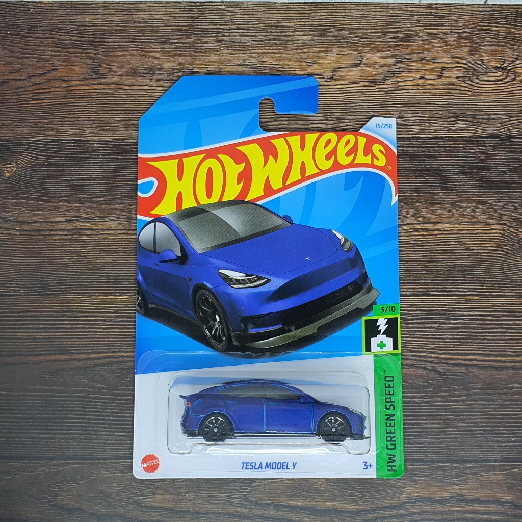 Jual Hot Wheels Tesla Model Y Biru Blue HW Green Speed Miniatur Diecast ...