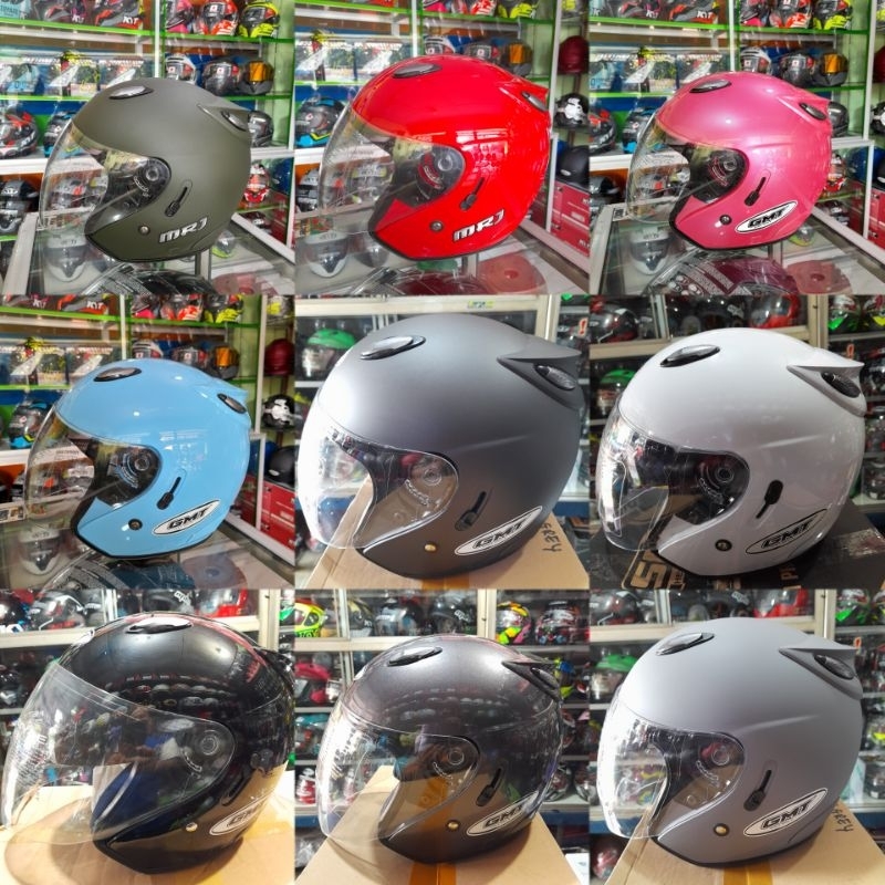 Jual helm sepeda motor Halface double visor GMT/MRJ original | Shopee ...