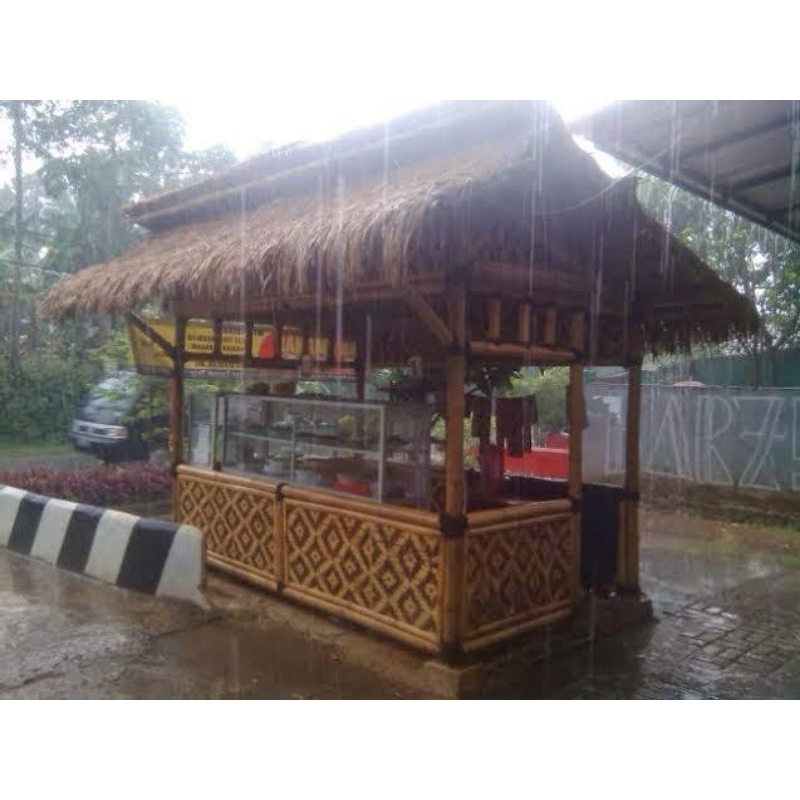Jual WARUNG KOPI MINI DARI BAMBU UKURAN 3X1,5 METER | Shopee Indonesia