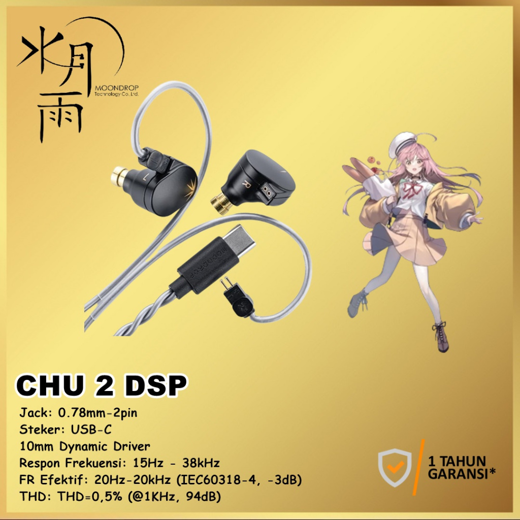 Jual Moondrop Chu 2 DSP in-Ear Monitors Type-C Plug With Mic Chu2 Chu ...