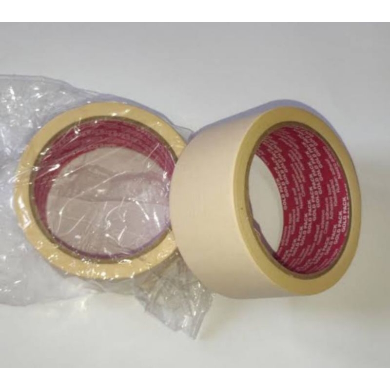 Jual LAKBAN KERTAS/MASKING TAPE GOLD PACK TEBAL UKURAN BESAR 2 INCH(1pc ...