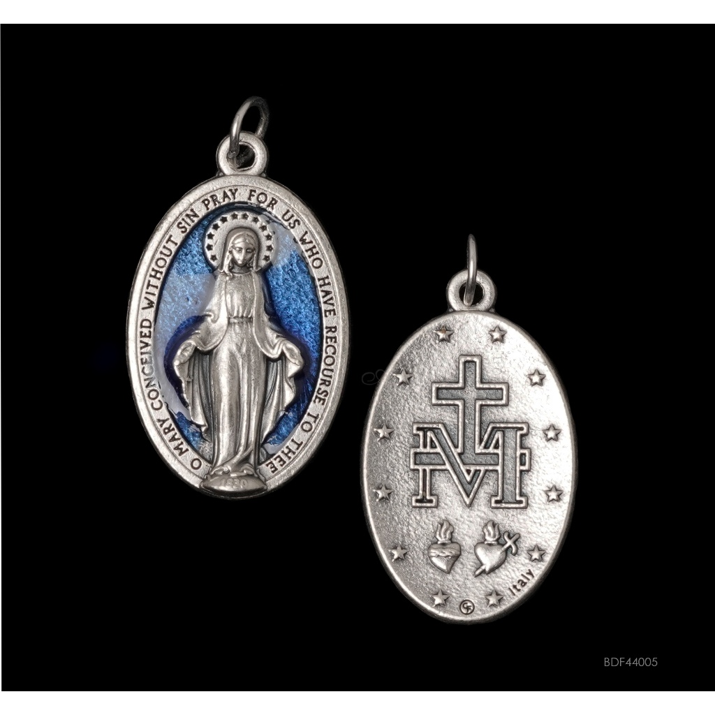Jual Medali Maria Miracolosa/Medali Wasiat Enamel Biru | Shopee Indonesia