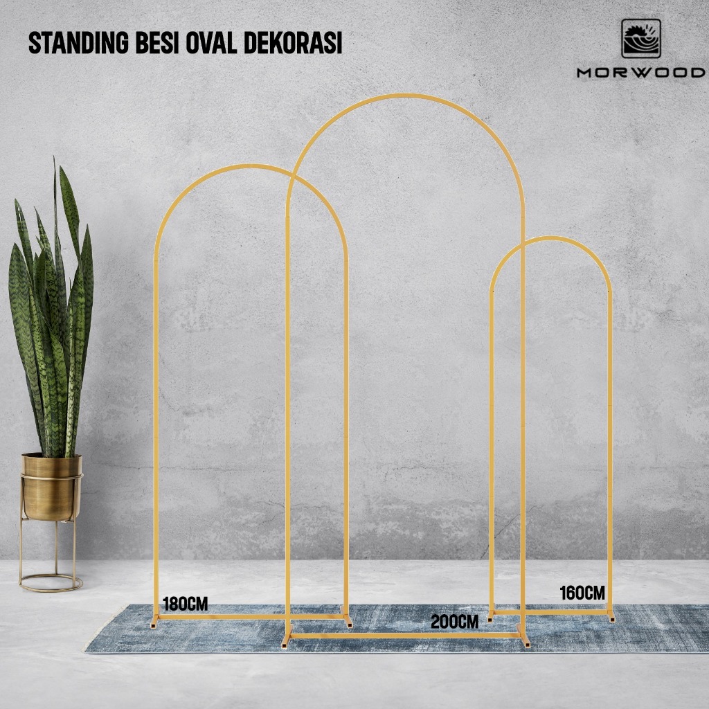 Jual Standing Besi Oval Dekorasi wedding atau tunangan standing ...