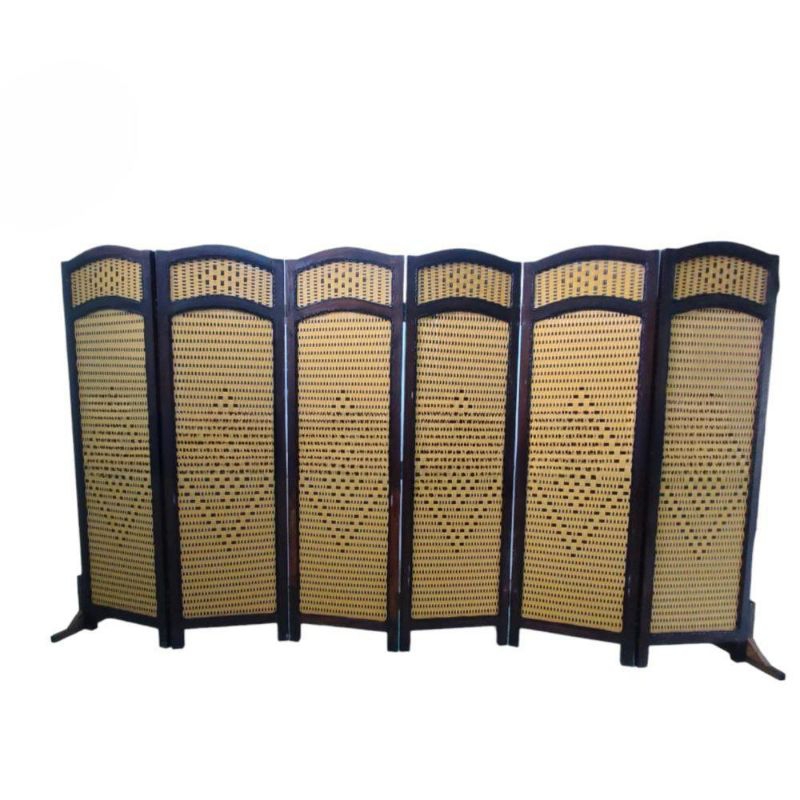 Jual Sketsel Ruangan Rotan Sintetis Natural 6 Panel | Shopee Indonesia