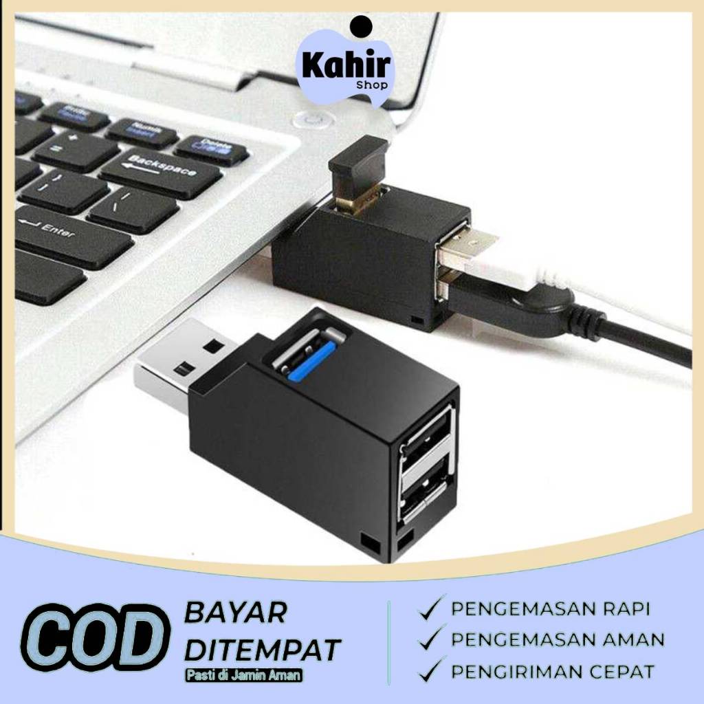 Jual USB Hub Mini 3 Port - 2 USB 2.0 dan 1 USB 3.0, Kecepatan Transfer ...
