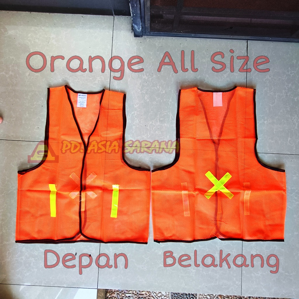 Jual Rompi Proyek Jaring Jala Orange BRANCH BSVE-101O Safety Eco Vest ...