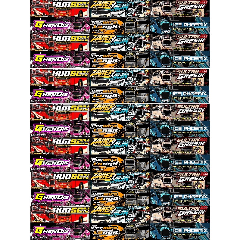 Jual Stiker Bus Viral Telolet Basuri 100 Pcs Bahan Glossy Anti Air Ratu ...
