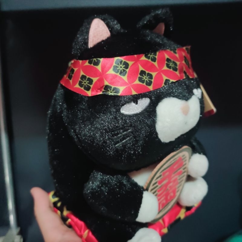 Jual Maneki Neko Black (Kucing Hoki) Plush | Shopee Indonesia