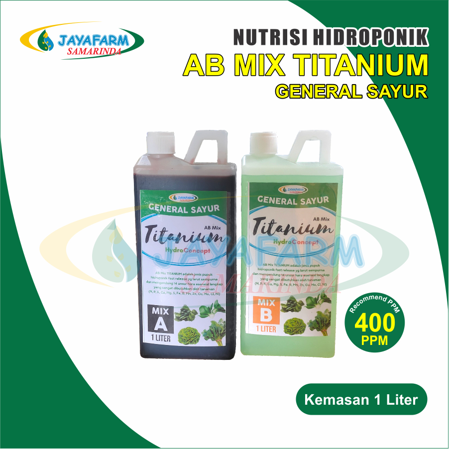 Jual Pupuk Nutrisi Tanaman Hidroponik AB Mix Cair Titanium ‒ 1 Liter ...