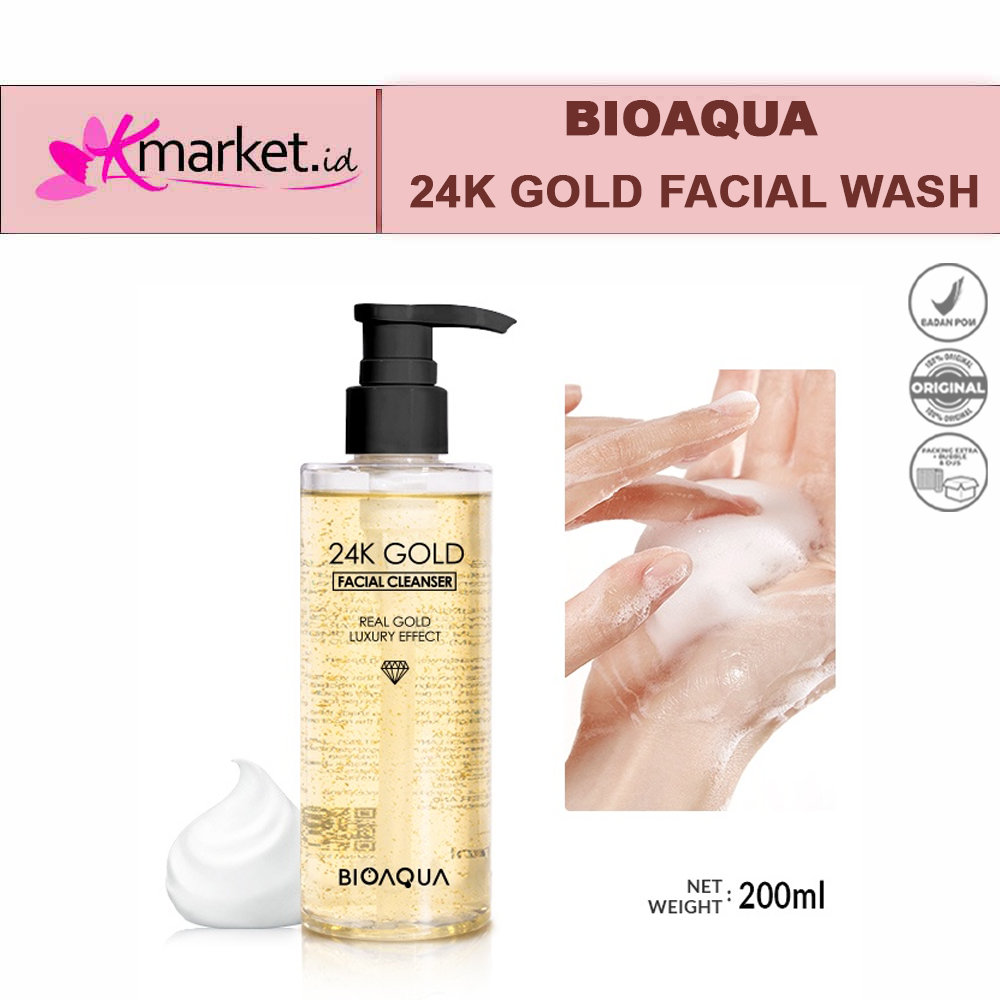 Jual BIOAQUA 24K GOLD BODY WASH | BIOAQUA 24K GOLD FACIAL WASH | Shopee Indonesia
