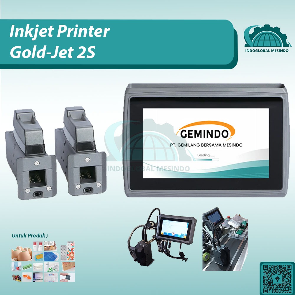Jual MESIN CODING GOLD JET 2S CETAK BARCODE QR EXPIRED DATE & BATCH ...