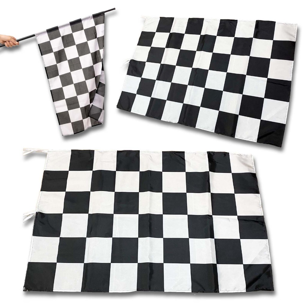 Jual Bendera Start Finish Starting flag Lomba Hitam Putih Kualitas ...