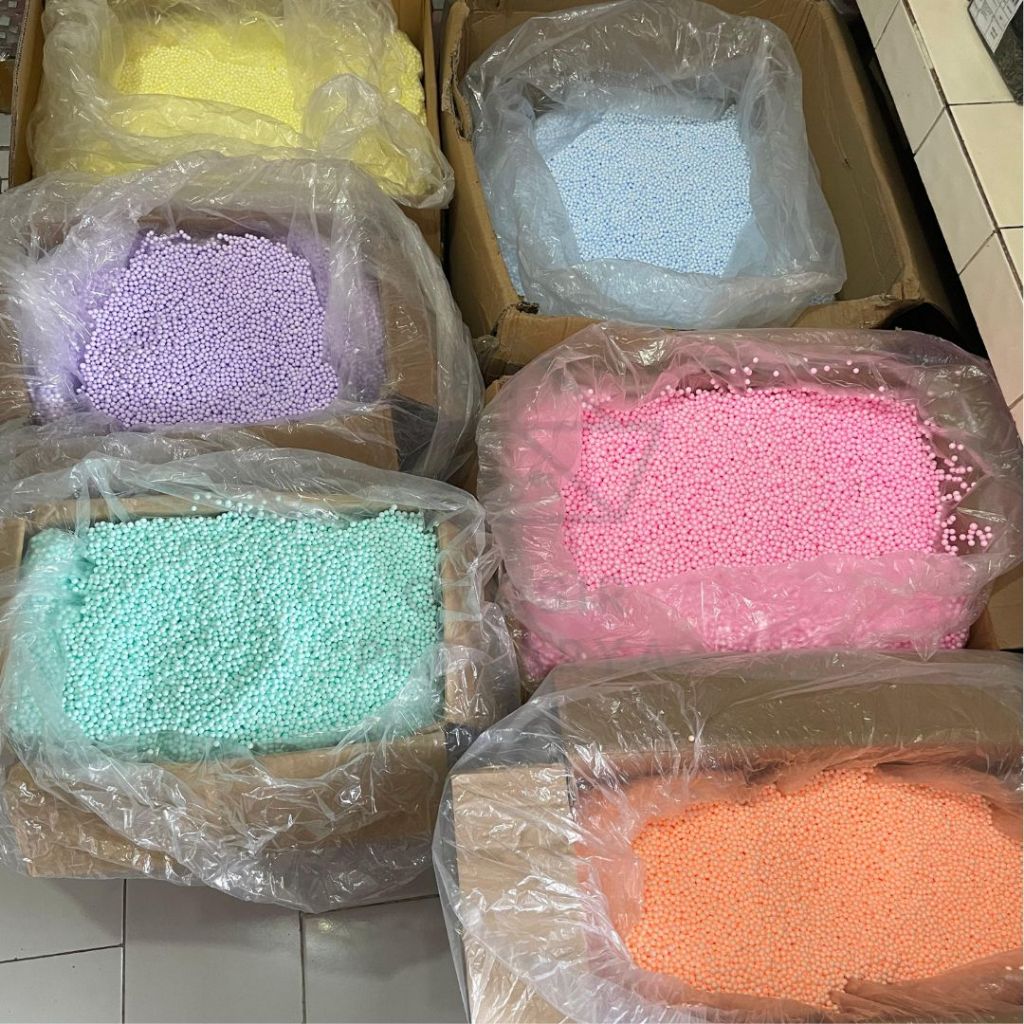 Jual BUTIRAN GABUS 15gr 15 gr Foam Beads Slime Styrofoam Sterofoam Kado ...