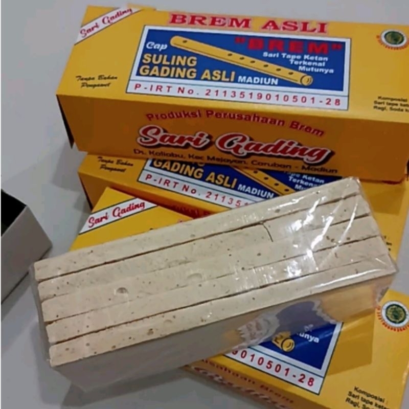 Jual Brem Original Khas Madiun Isi 5 Batang Jumbo Cap Suling Gading ...