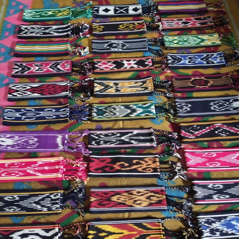 Jual Ikat kepala Etnik Dayak Kalimantan, Kain Tenun Etnik, Syal Tenun ...