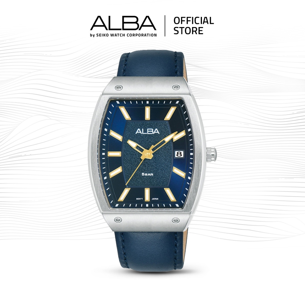 Jual Alba Jam Tangan Pria Tank AG8N21 / AG8N21X1 Quartz Blue Dial ...