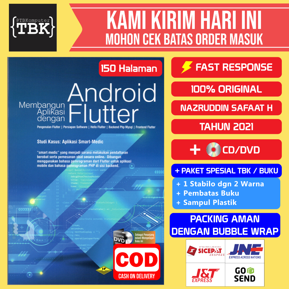 Jual BUKU MEMBANGUN APLIKASI DENGAN ANDROID FLUTTER NAZRUDDIN SAFAAT | Shopee Indonesia