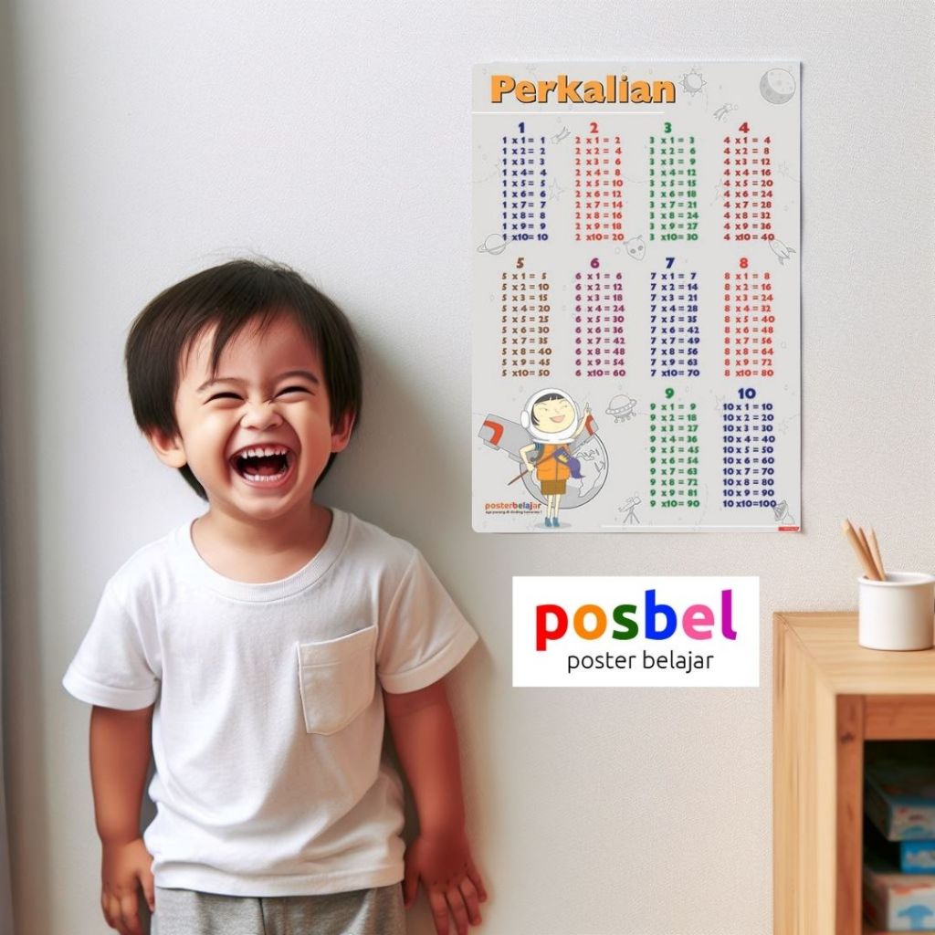 Jual POSBEL Perkalian Tipe 03 Poster Pendidikan Mainan Edukasi Edukatif ...
