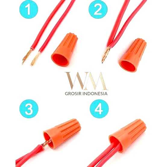 Jual Lasdop Screw Sambungan Kabel Putar Cap Twist Wire Connector ...