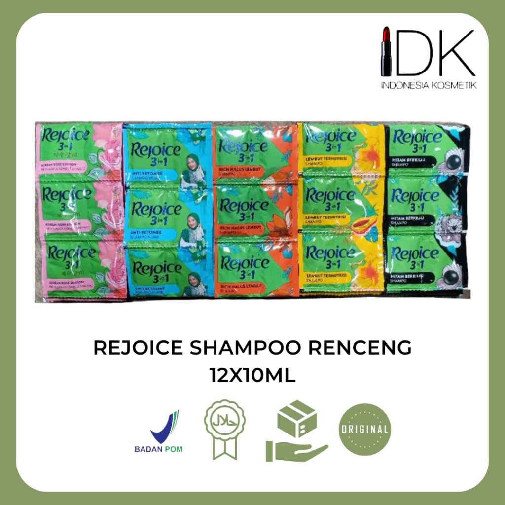 Jual Rejoice Shampo 3in1 Sachet Shampoo 10ml (1Renceng Isi 12 Sachet) | Shopee Indonesia