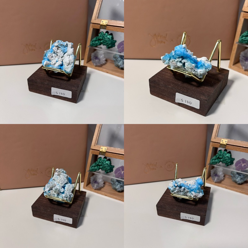 Jual mineral blue gibbsite crystal specimen raw biru gypsum creedite ...