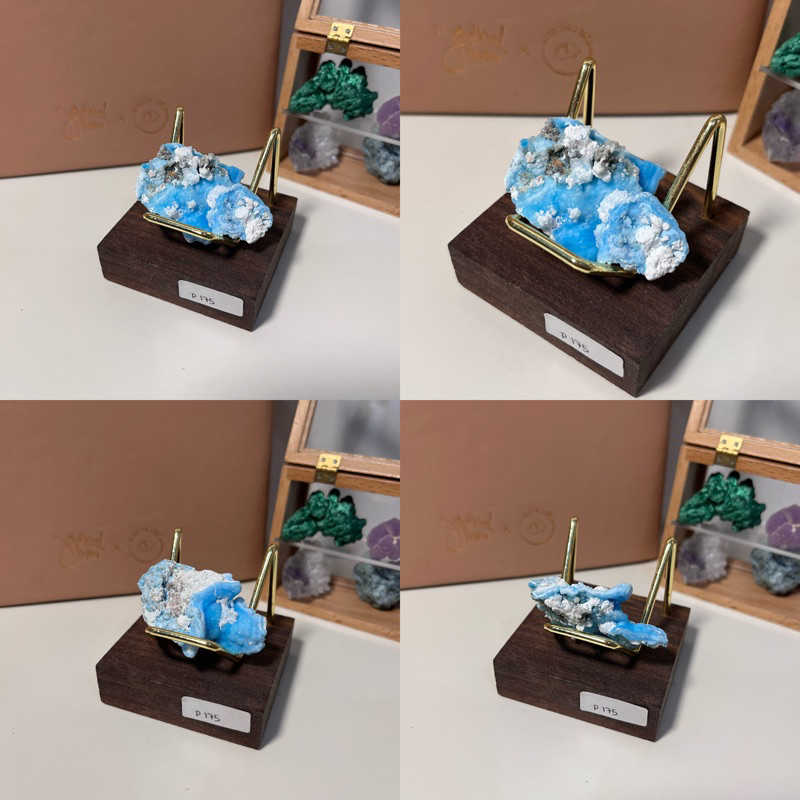 Jual mineral blue gibbsite crystal specimen raw biru gypsum creedite ...