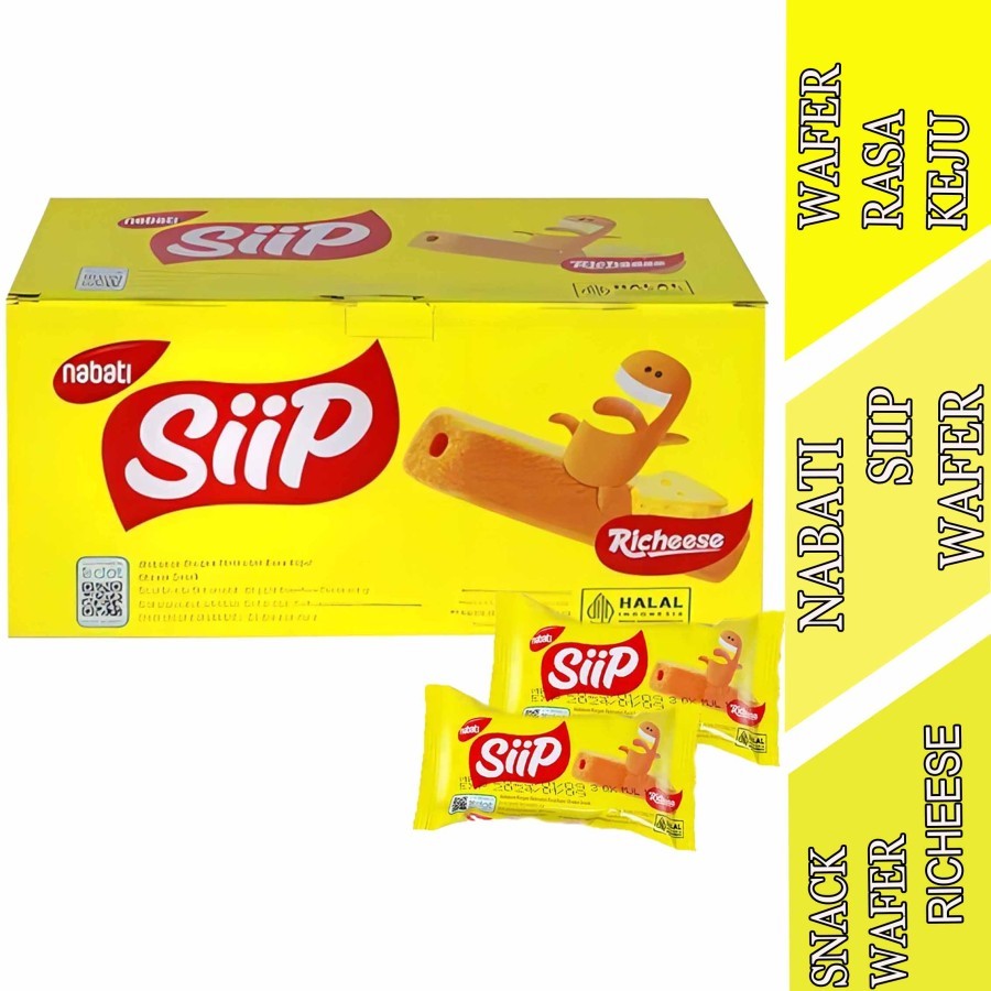 Jual Wafer Rasa Keju - Nabati Siip - Snack Wafer Richeese - Isi 20pcs x ...