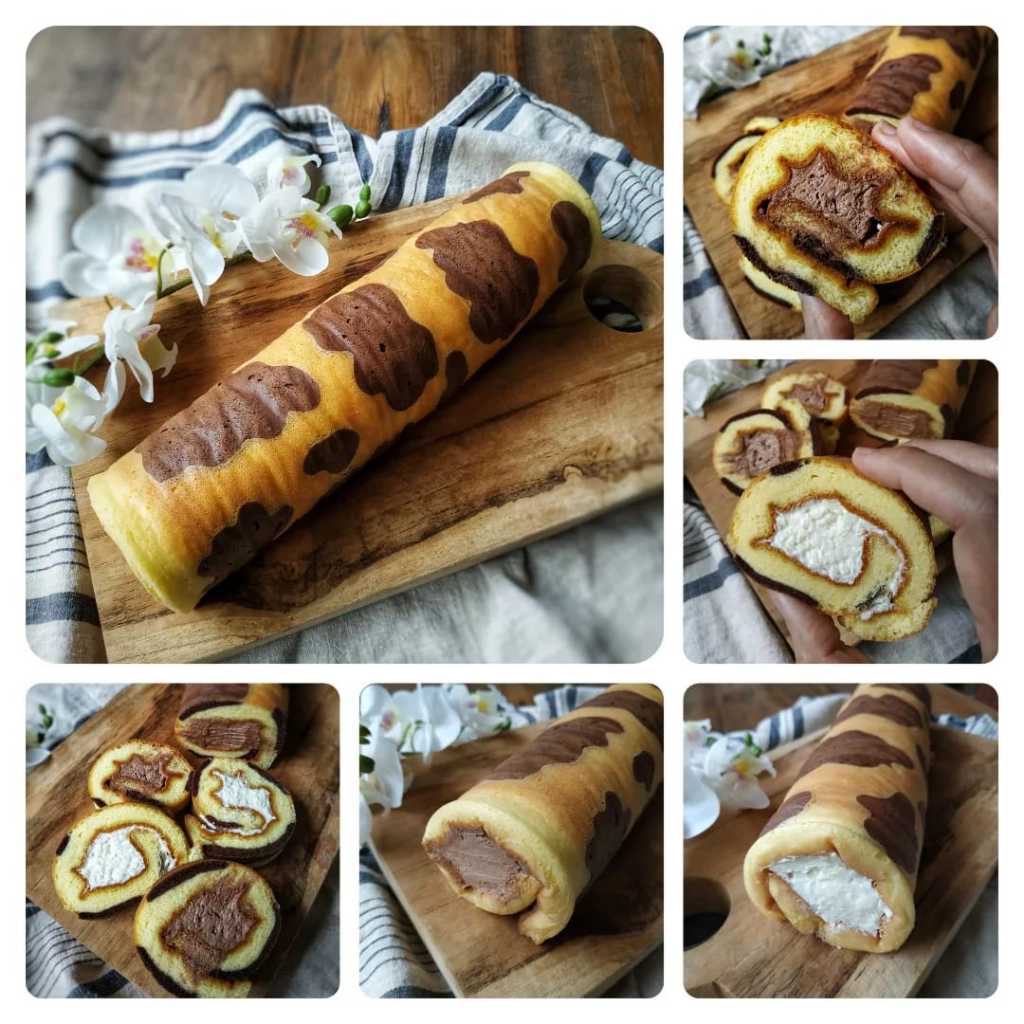 Jual FLOURLESS KETO DEBM CHOCO CREAM CHEESE MOO ROLL CAKE | Shopee ...