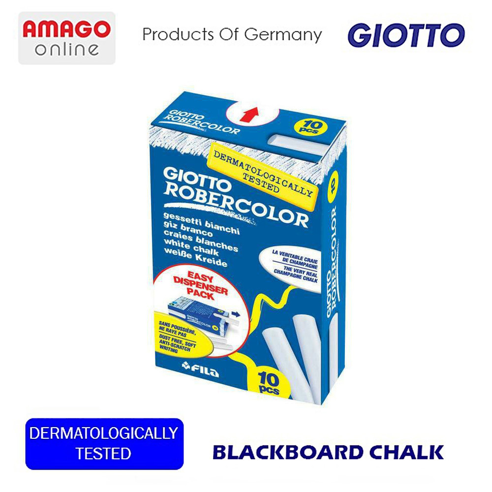 Jual Kapur Tulis GIOTTO Blackboard Chalk White 10 pcs - Putih - 538700 ...