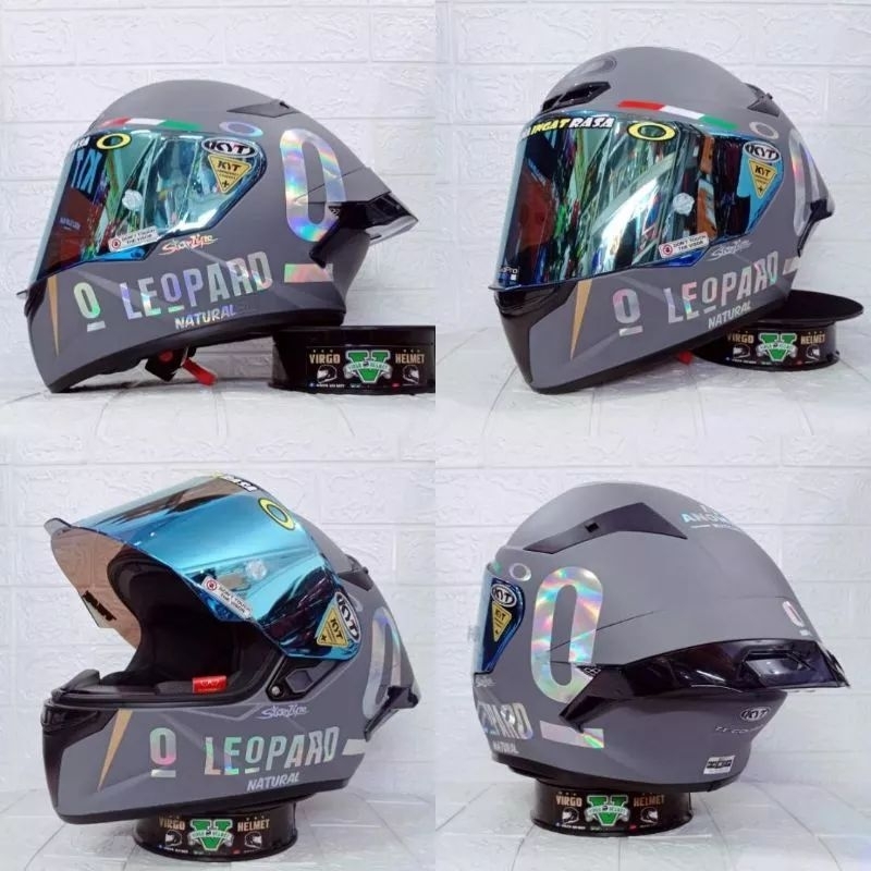 Jual Helm Full Face KYT TT COURSE Matt Gorila Paket Ganteng Leopard ...
