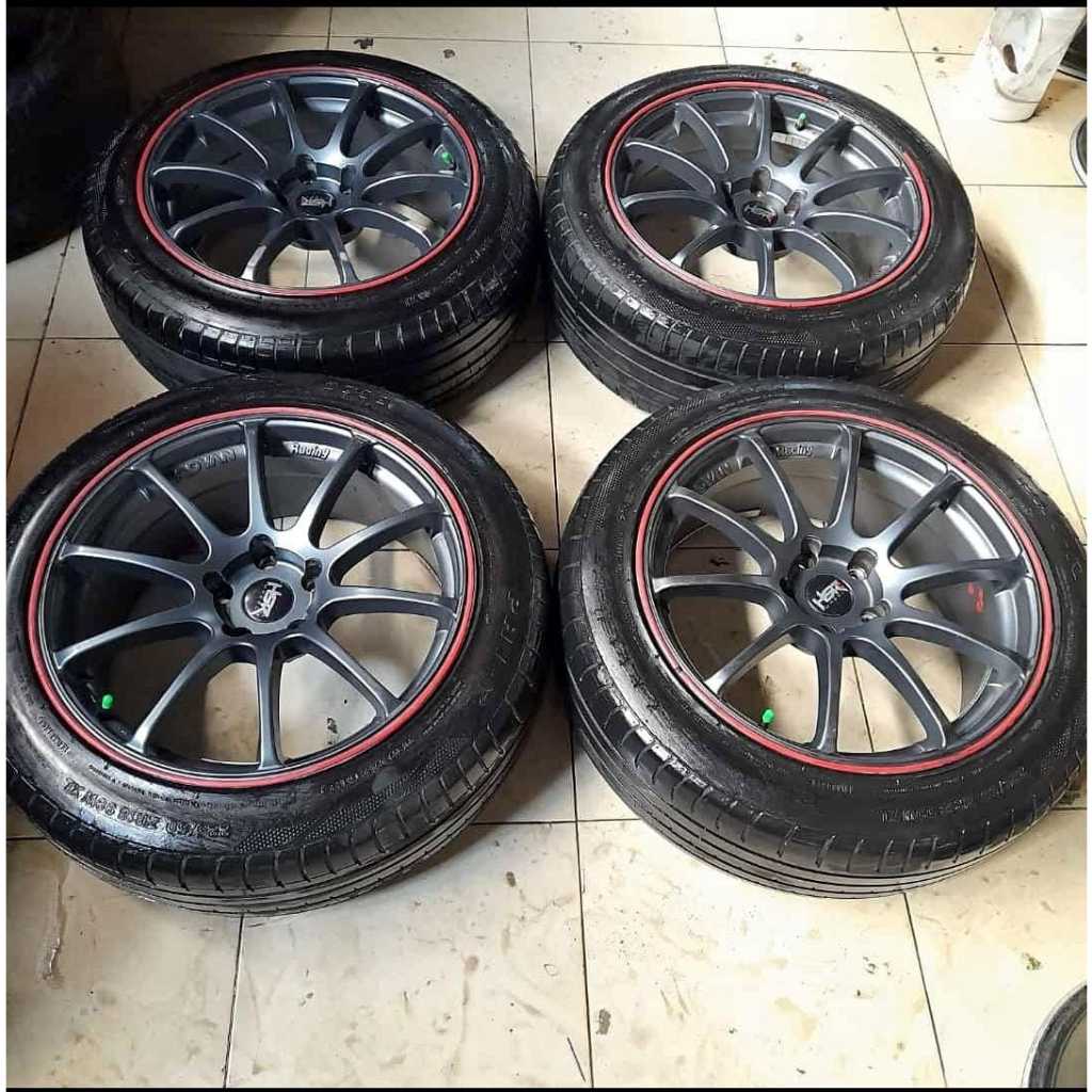 Jual VELG MOBIL BEKAS SEKEN HSR MISAKI RING 18 LEBAR 8 PCD 5X114 ET35+BAN 225 60 R17 VELG MOBIL ...