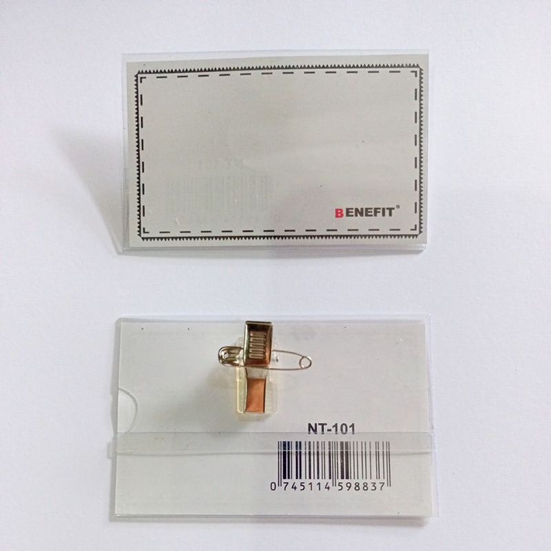 Jual NAME TAG JEPIT TRANSPARAN BENEFIT SATUAN (1PCS) | Shopee Indonesia