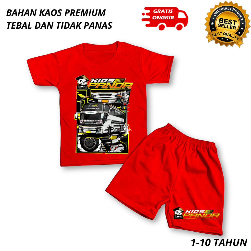 Jual BAJU SETELAN ANAK LAKI LAKI PEREMPUAN BIS KIDS PANDA JB5 KAOS ANAK JET BUS KIDS PANDA ...