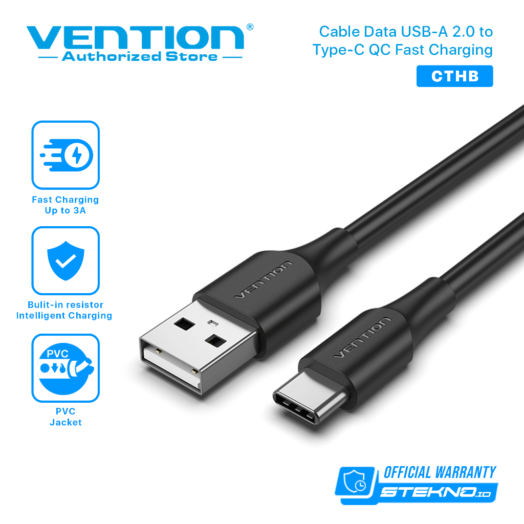 Jual Vention Kabel Data Usb A Type-C 3A Cable Android Handphone HP ...