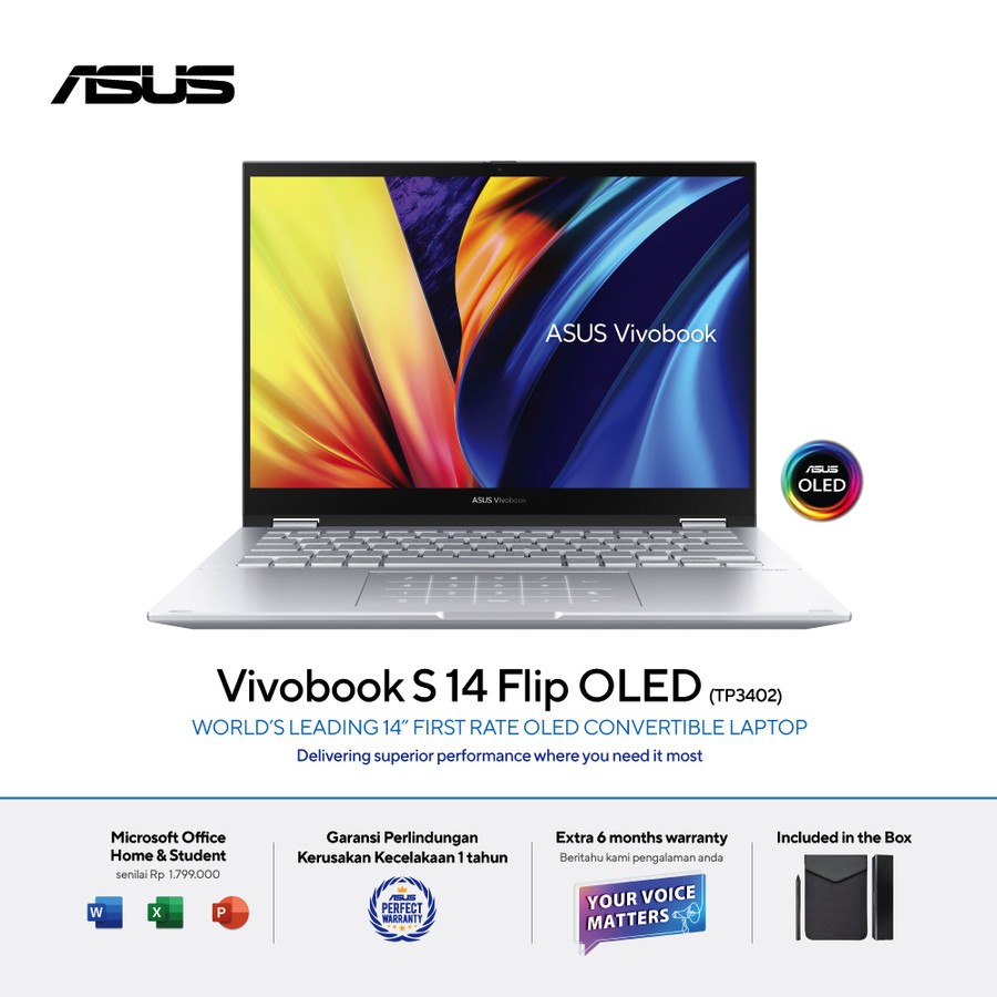 Jual [FREE GIFT MOUSE] ASUS Vivobook S14 Flip OLED TP3402VA-OLEDS554T ...