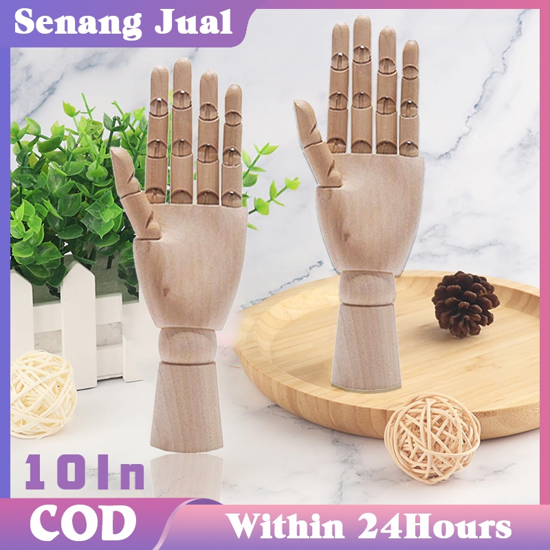 Jual 10In Manekin Tangan Kayu Tangan Kiri Dan Kanan / Patung Jari ...