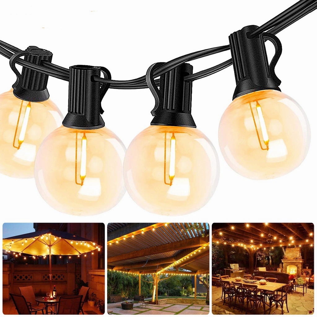 Jual Lampu Tali LED Tenaga Surya Tahan Air Luar Ruangan Tali Lampu G40 ...