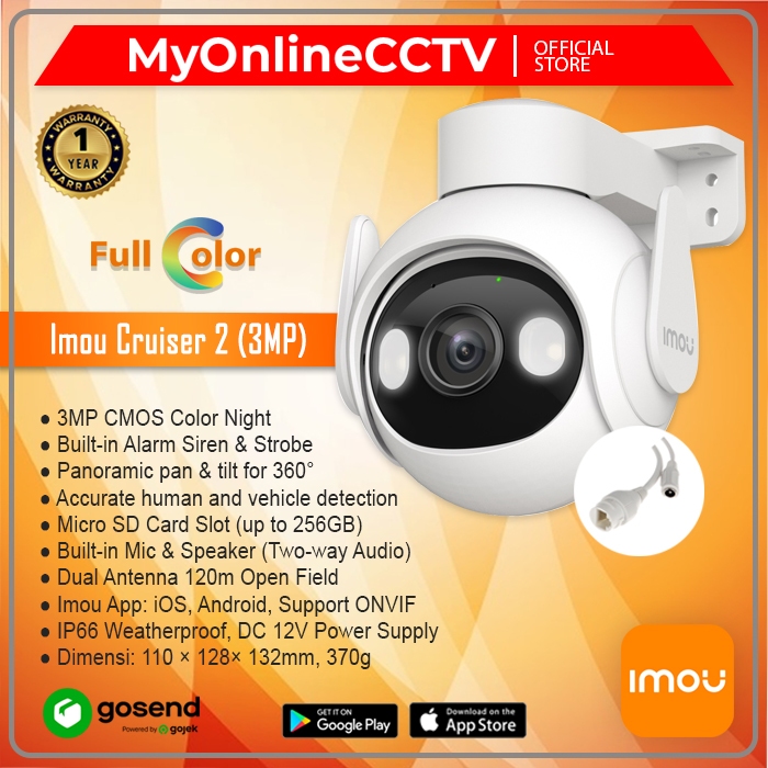 Jual IMOU CRUISER 2 3MP Wireless IP Camera CCTV Smart Detection + Alarm ...