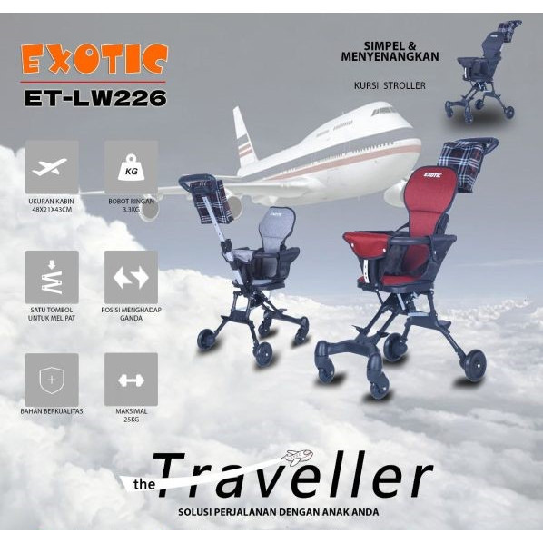 Jual EXOTIC ET-LW-226 | ET-LW-227 Magic Stroller Anak Roda Empat ...