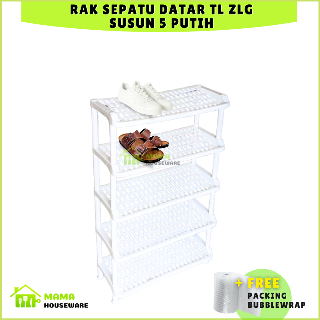 Jual Rak Sepatu Putih Susun 3 & 5 / Rak Sepatu Susun Miring / Rak ...