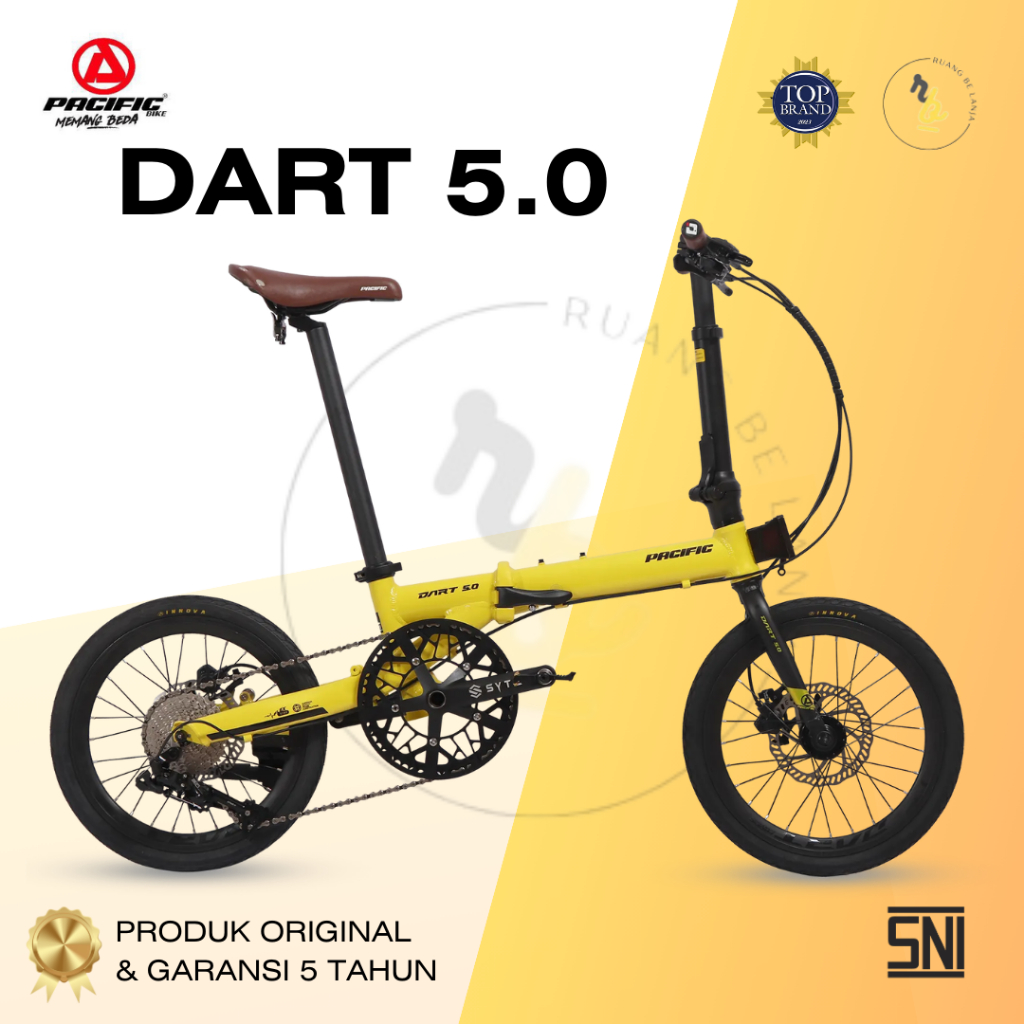 Jual Sepeda Lipat Ukuran 16 Inch DART 5.0 (11 Speed/Hydraulic Discbrake) Folding Bike Pacific ...
