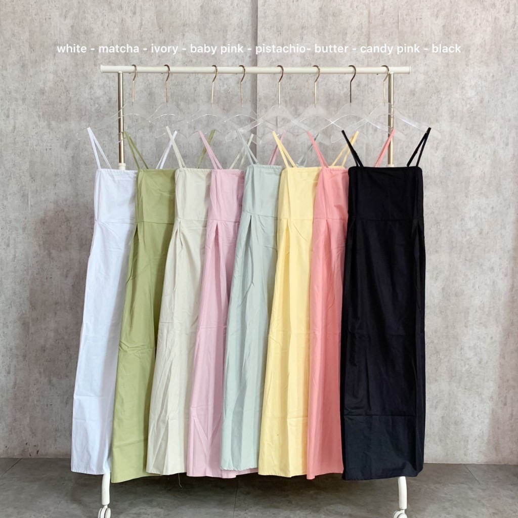 Jual Premium Napoly Sleeveless Dress TH 622 / 757 COTTON Gaun Panjang ...