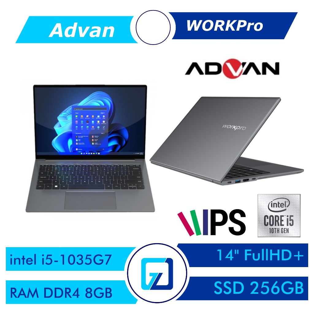 Jual Laptop Advan WorkPro intel i5 1035G7 8GB SSD 512GB 14 Inch FHD+ ...