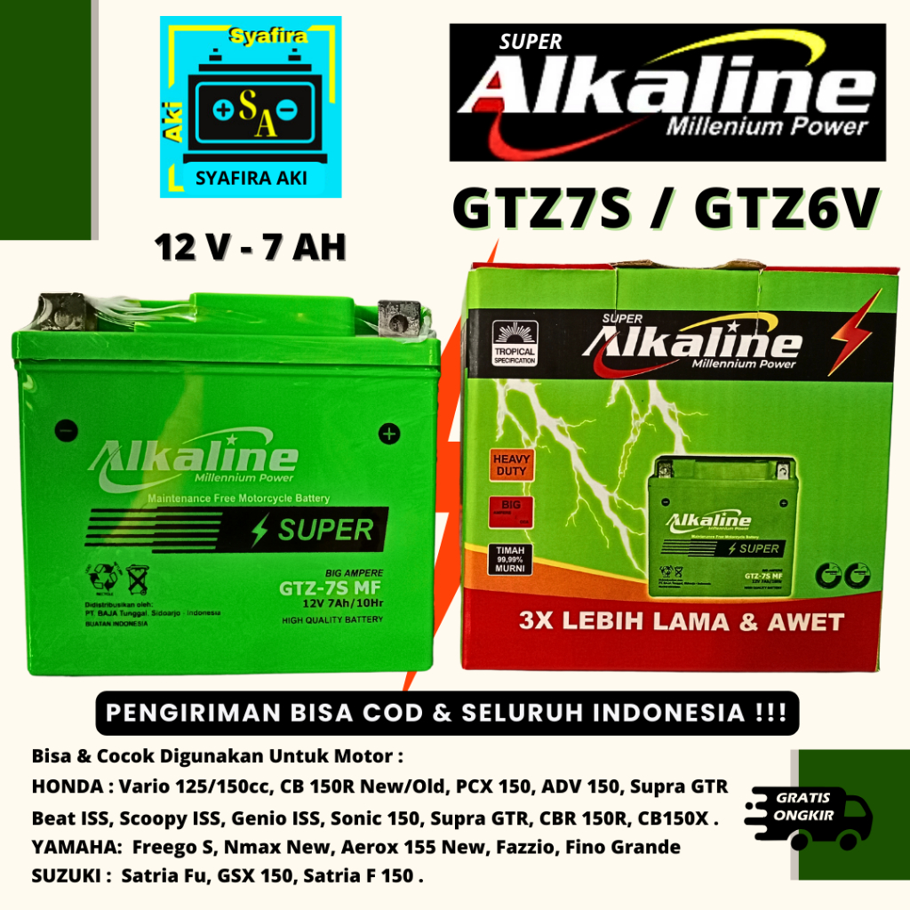 Jual AKI MOTOR NMAX NEW, PCX 150/160, AEROX 155 NEW, GENIO ISS GTZ7S ...