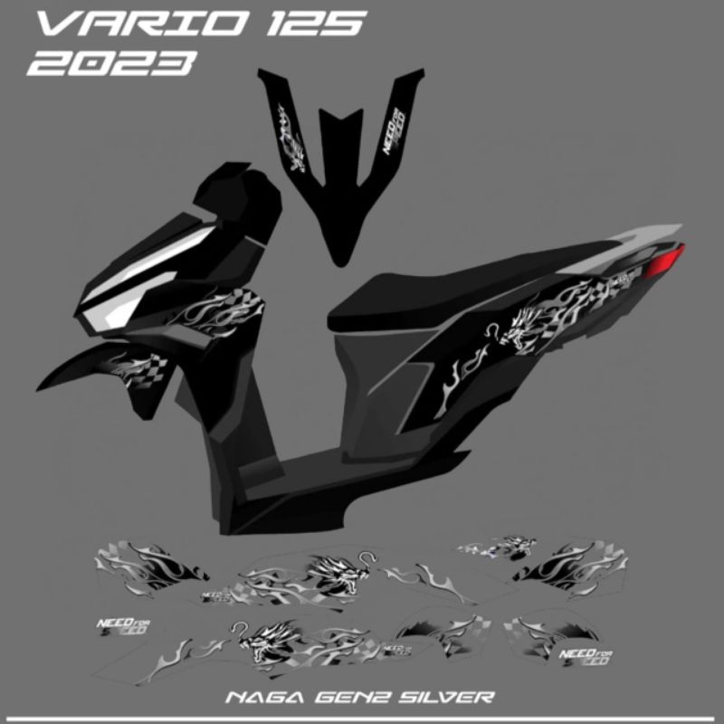 Jual STRIPING STICKER TRANSPARAN VARIO NEW 125 2023 GEN 2 DESIGN MOTIF API DRAGON | Shopee Indonesia