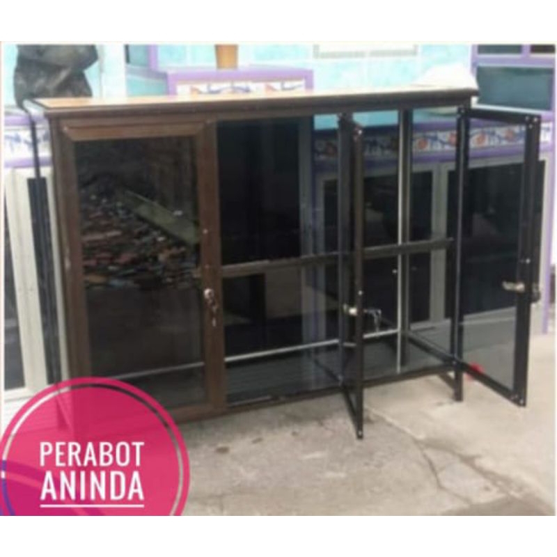 Jual MEJA ALUMUNIUM KACA / MEJA SERBAGUNA/ MEJA TV PINTU 3 - HANYA KOTA ...
