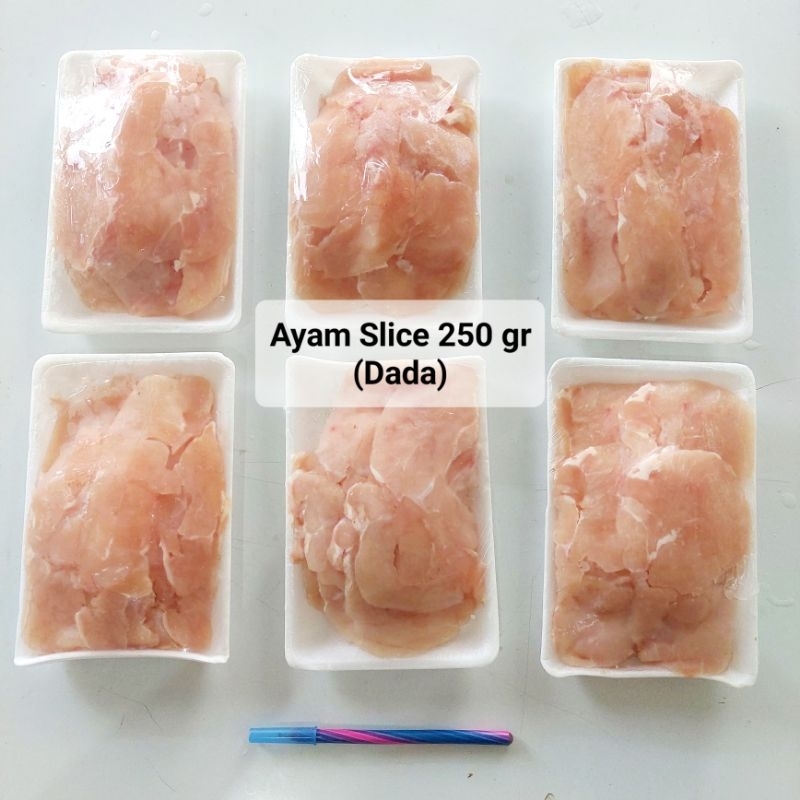 Jual Slice Ayam / Ayam Slice Dada Premium 250 gr | Shopee Indonesia
