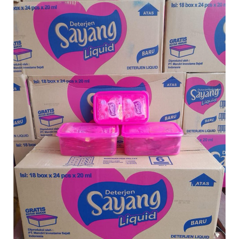 Jual Deterjen sayang liquid 24 sachet/1 box | Shopee Indonesia