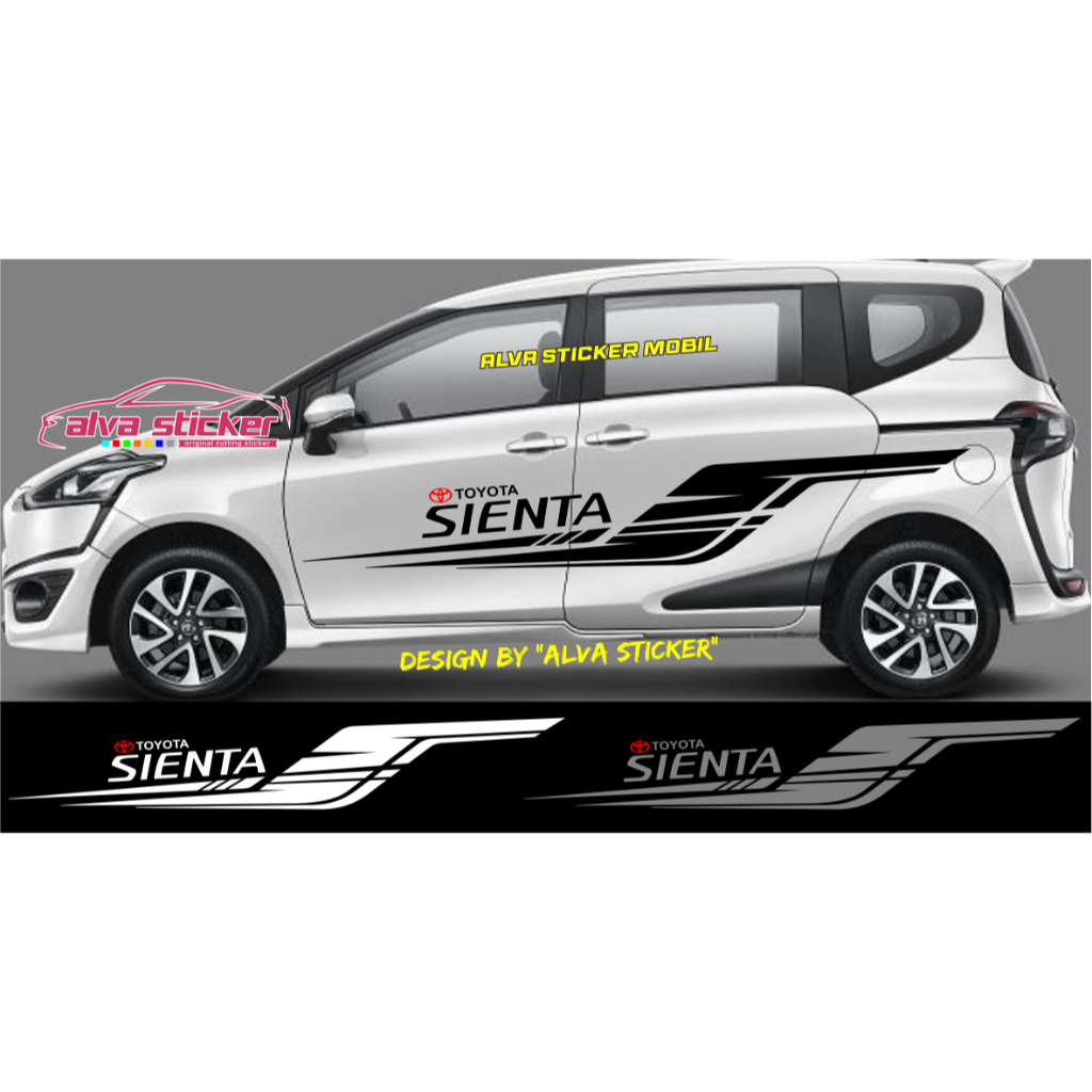 Jual sticker sienta stiker sienta list cutting stiker side body mobil ...